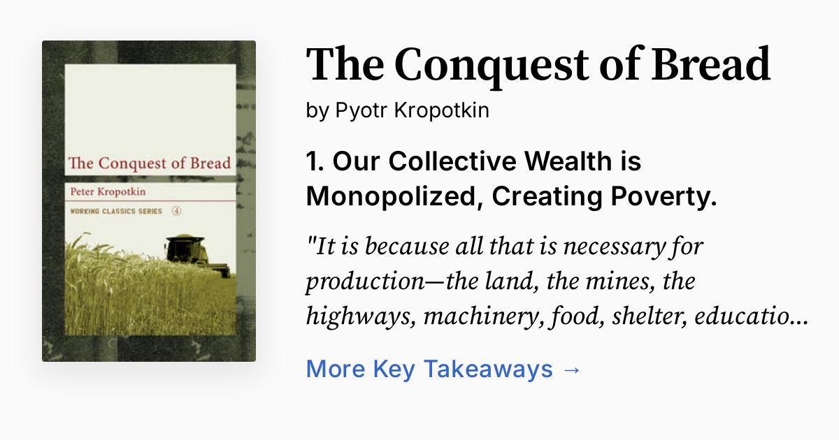 The Conquest of Bread | Summary, Audio, Quotes, FAQ