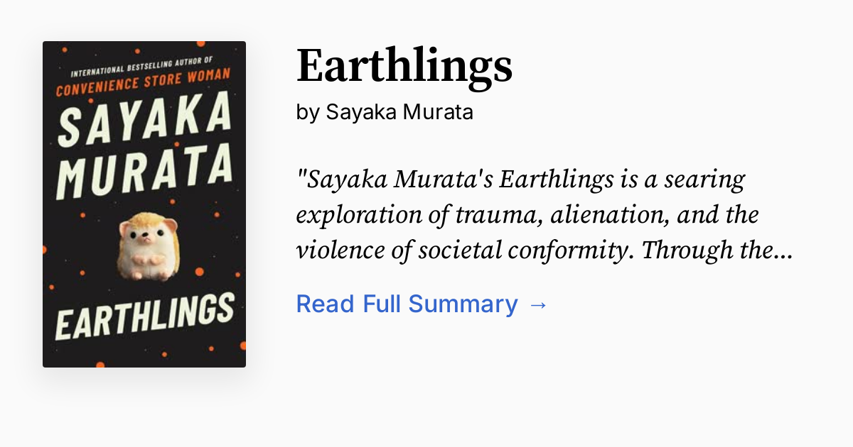 Earthlings by Sayaka Murata | Summary, Analysis
