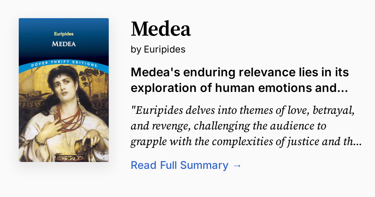 Medea by Euripides | Summary, Analysis, FAQ