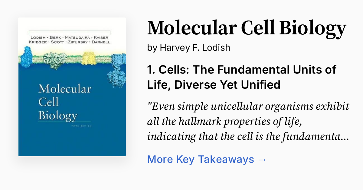 Molecular Cell Biology | Summary, Audio, Quotes, FAQ