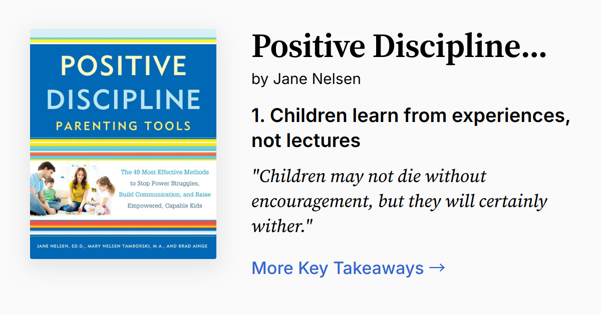 Positive Discipline Parenting Tools | Summary, Quotes, FAQ, Audio