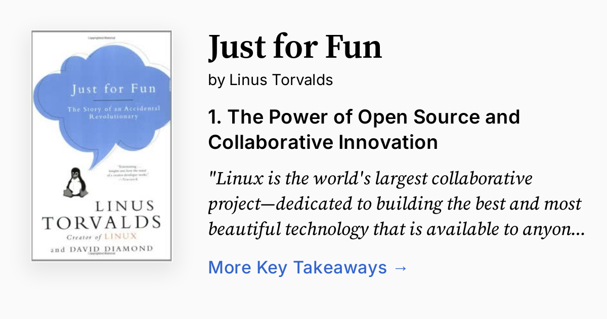 Just for Fun by Linus Torvalds | Zusammenfassung, Quotes, FAQ, Audio