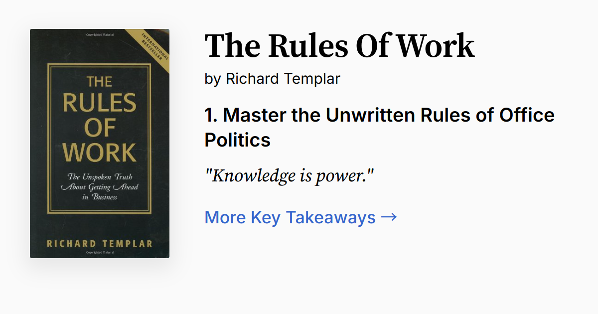 The Rules Of Work | Résumé, Audio, Quotes, FAQ