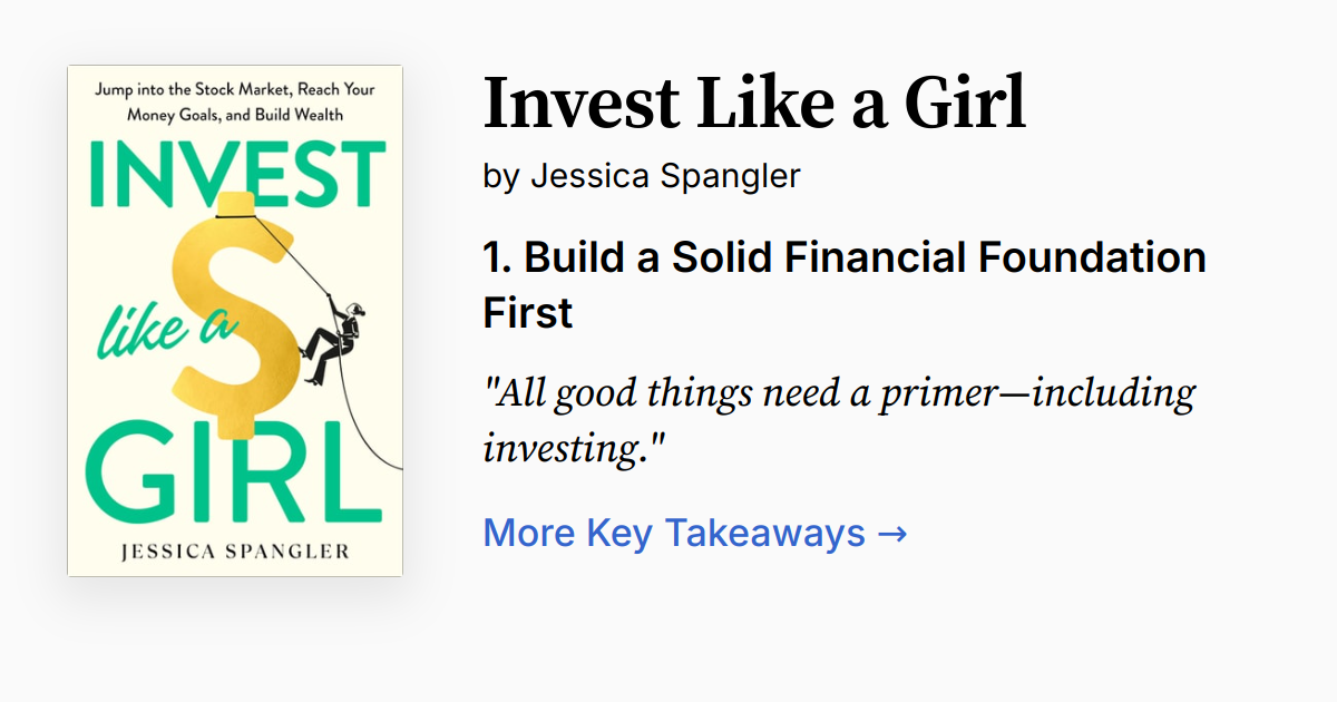 Invest Like a Girl | Summary, Audio, Quotes, FAQ