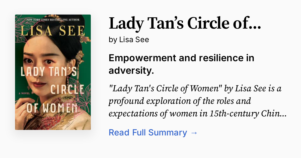 Lady Tan’s Circle of Women | Summary, Analysis, FAQ