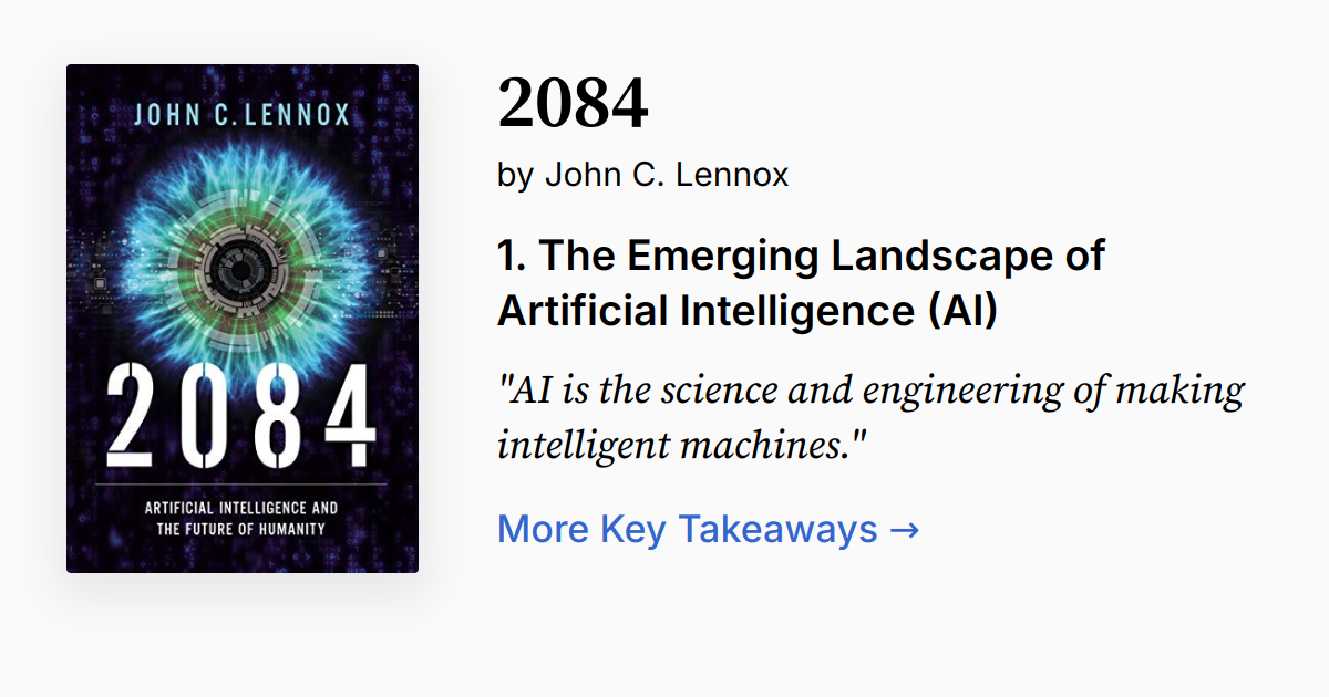 2084 by John C. Lennox | Summary, Quotes, FAQ, Audio