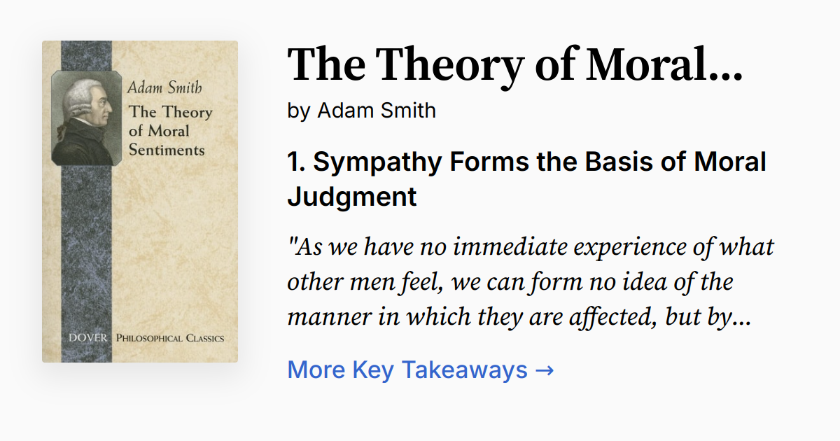The Theory of Moral Sentiments | Summary, Audio, Quotes, FAQ