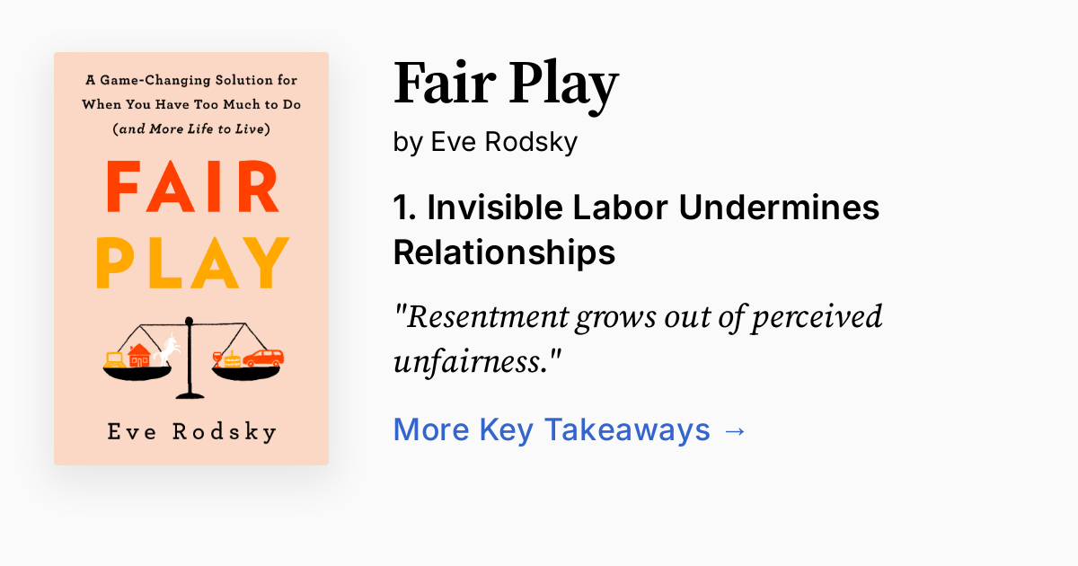 Fair Play by Eve Rodsky | Summary, Audio, Quotes, FAQ