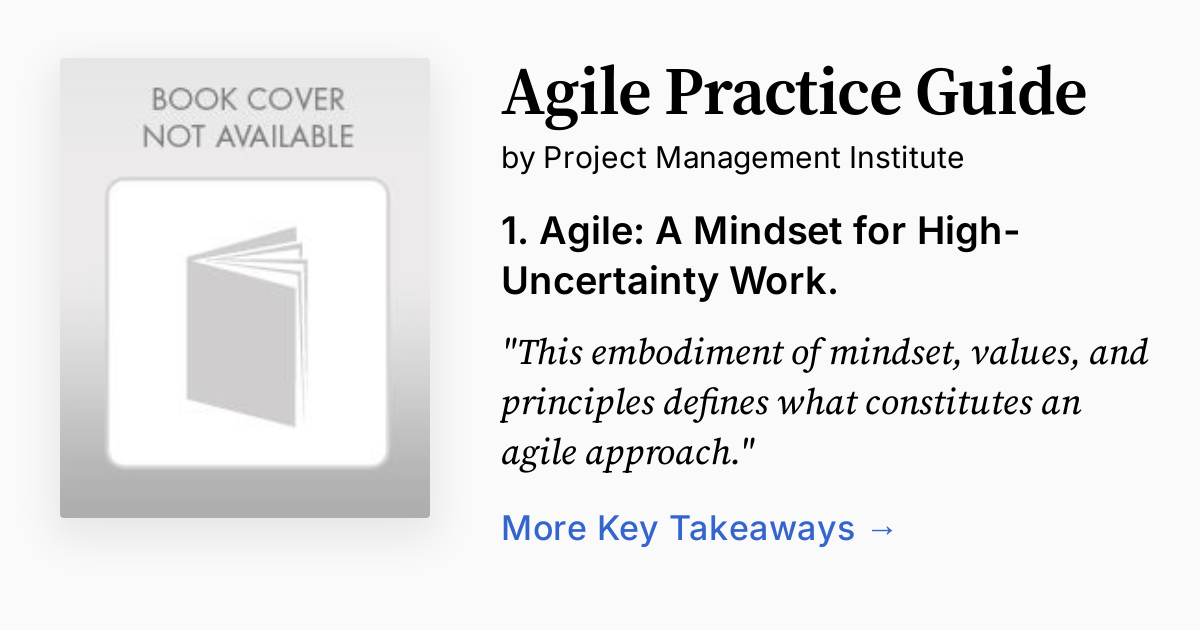 Agile Practice Guide | Summary, Quotes, FAQ, Audio