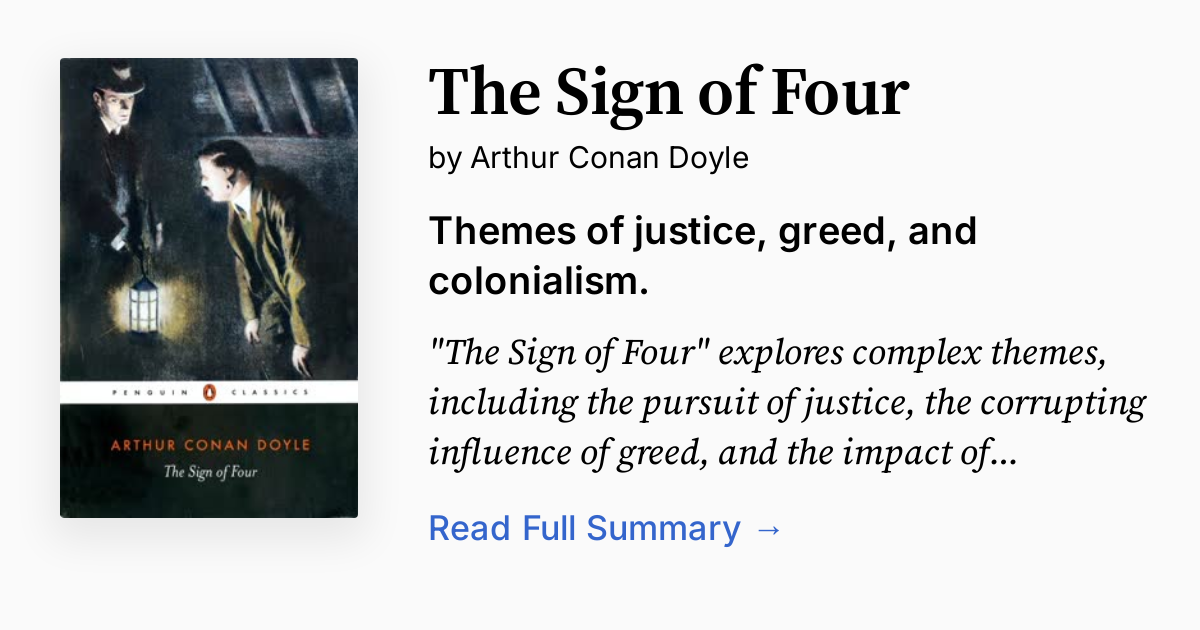 The Sign of Four | Summary, Analysis, FAQ