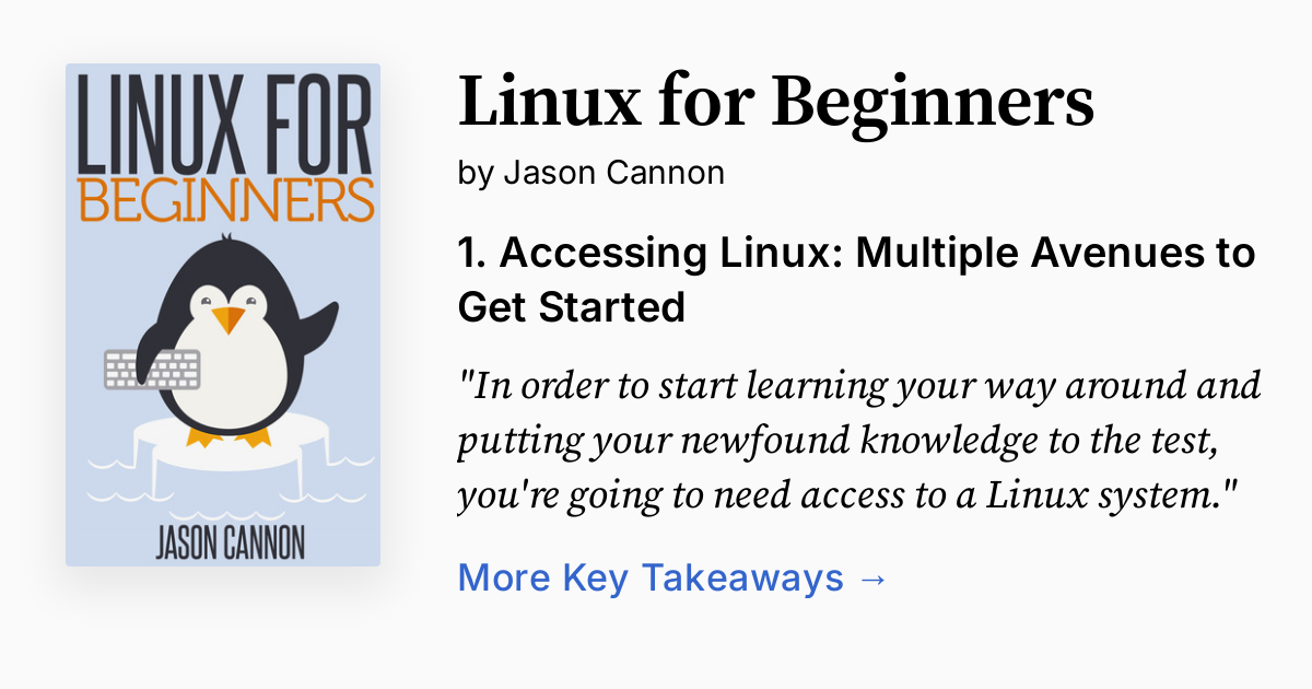 Linux for Beginners | Summary, Audio, Quotes
