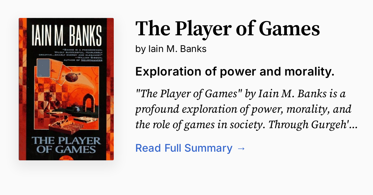 The Player of Games | Summary, Audio, Analysis, FAQ