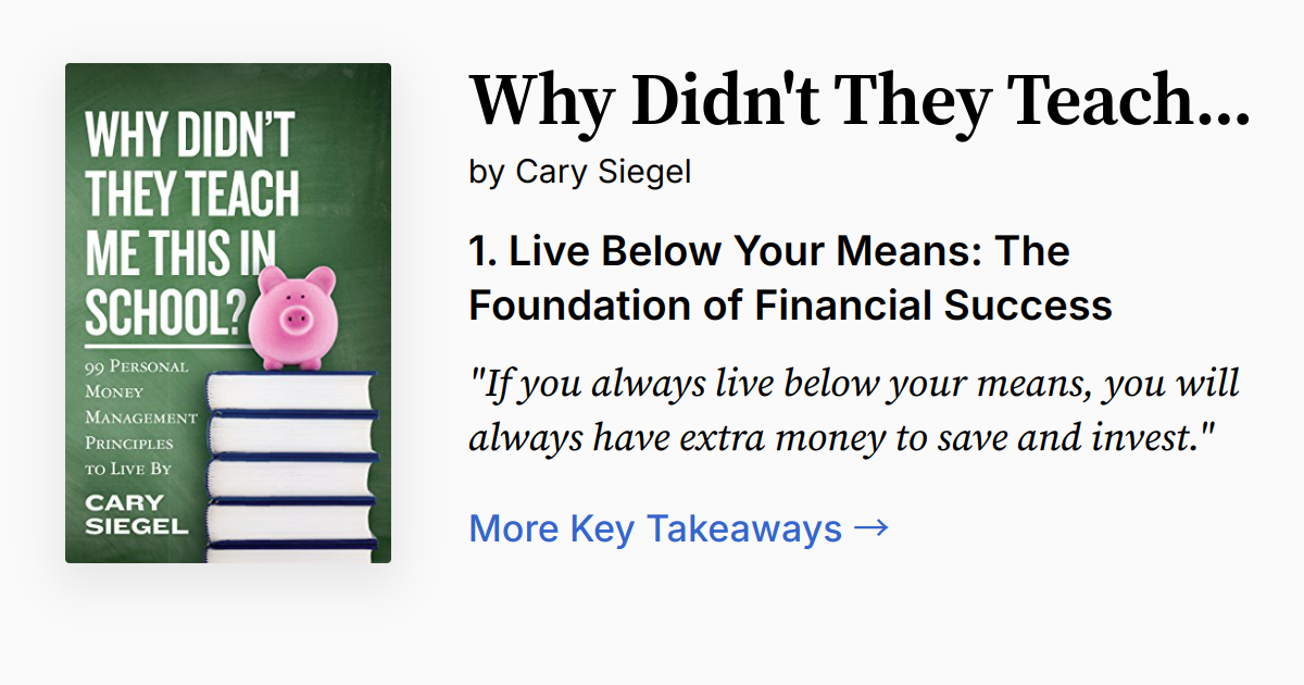 Why Didn't They Teach Me This in School? | Summary, Quotes, FAQ, Audio