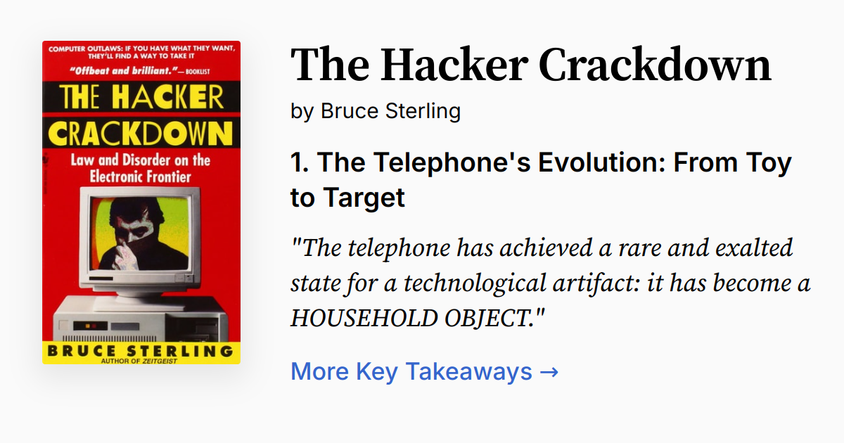 The Hacker Crackdown | Summary, Audio, Quotes, FAQ