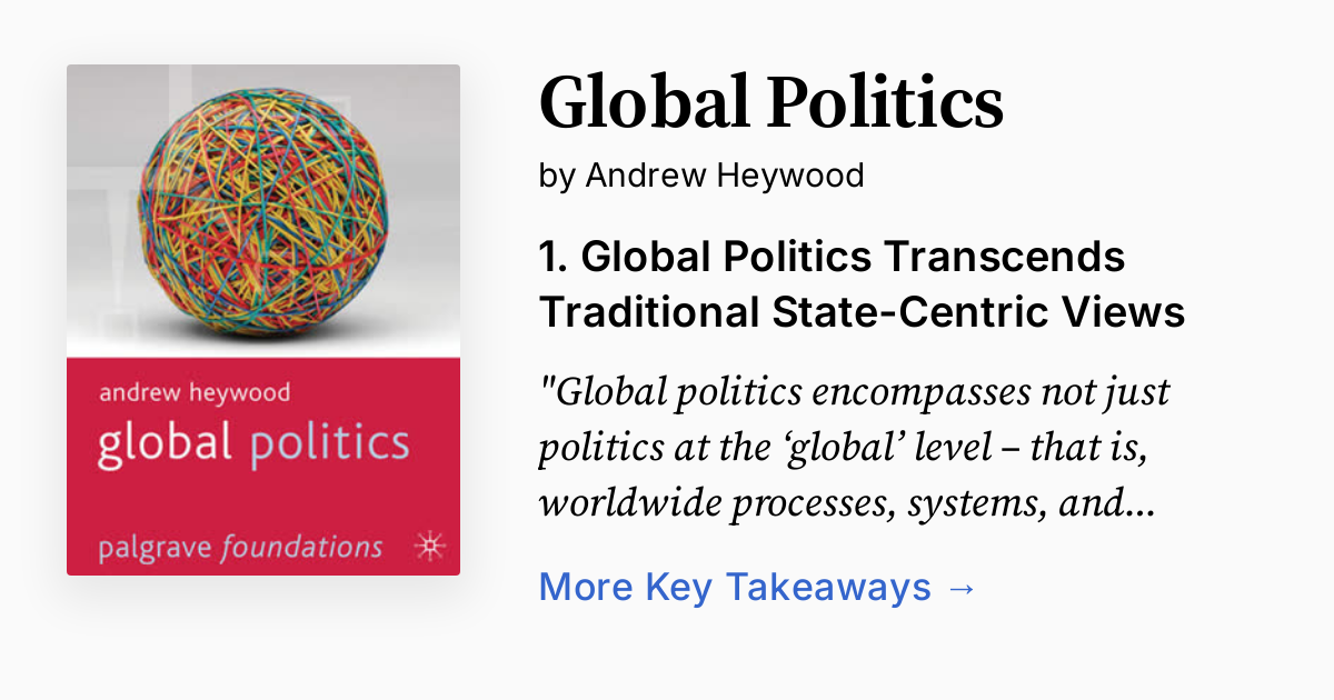 Global Politics | Summary, Audio, Quotes, FAQ