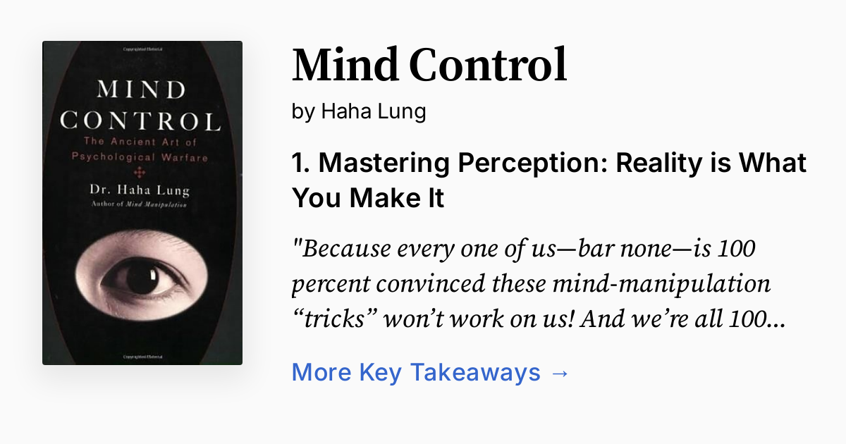 Mind Control by Haha Lung | Summary, Audio, Quotes, FAQ