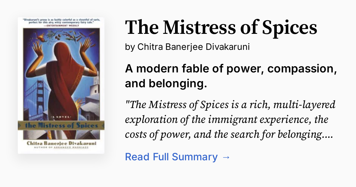 The Mistress of Spices | Summary, Analysis, FAQ