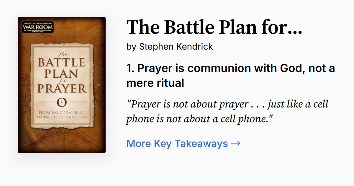 The Battle Plan for Prayer | Summary, Audio, Quotes, FAQ