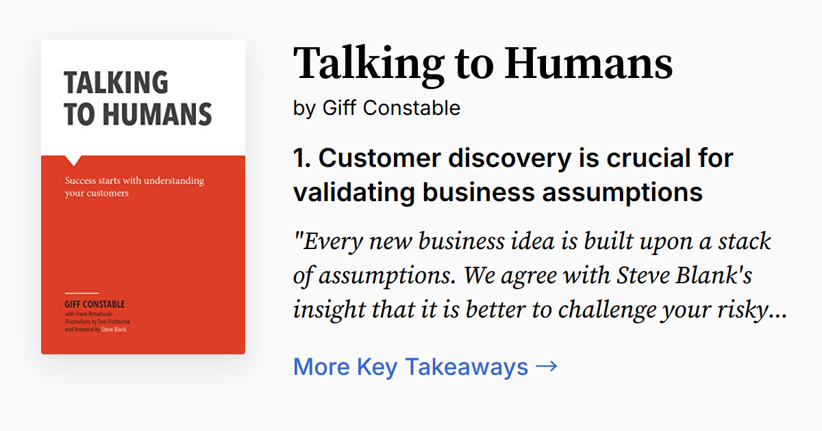 Talking to Humans | Summary, Audio, Quotes, FAQ