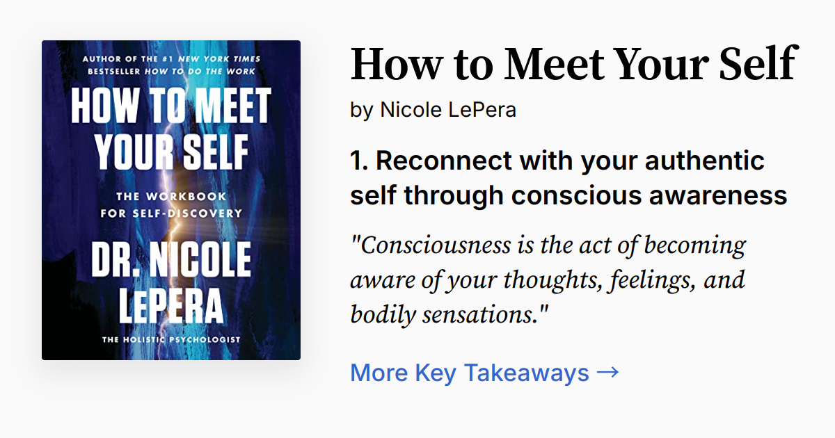 How to Meet Your Self | Summary, Audio, Quotes, FAQ