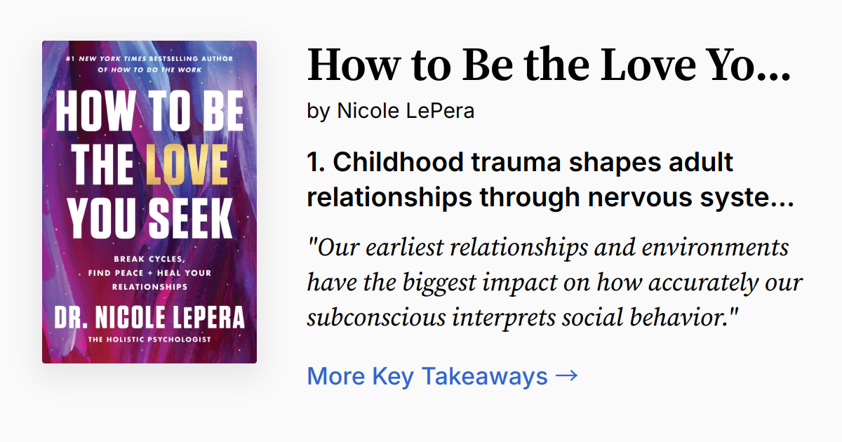 How to Be the Love You Seek | Summary, Audio, Quotes, FAQ