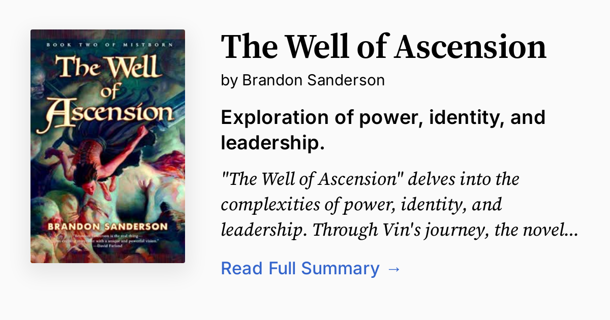 The Well of Ascension | Summary, Audio, Analysis, FAQ