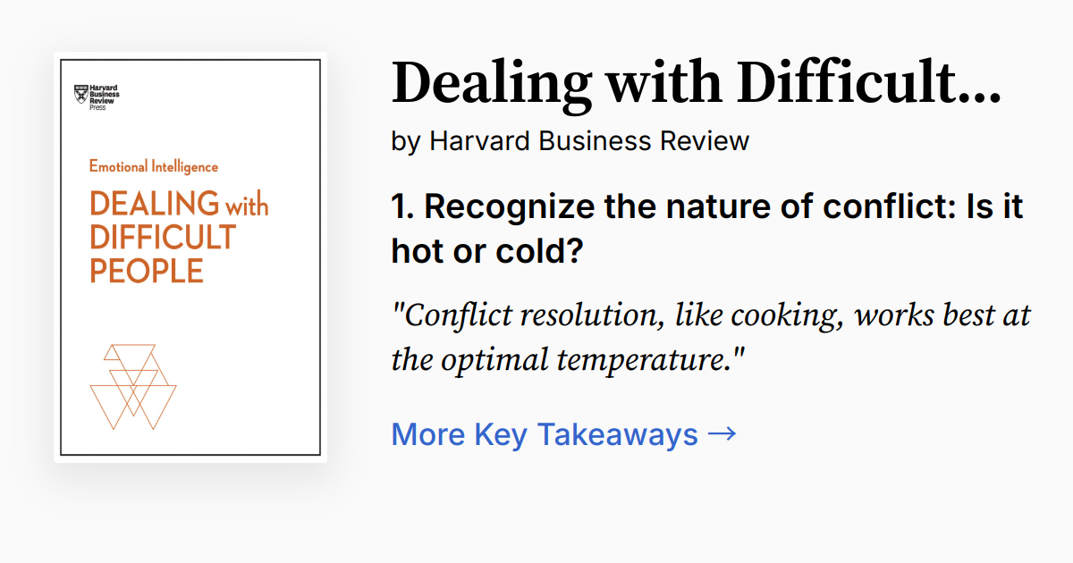 Dealing with Difficult People | Summary, Audio, Quotes, FAQ