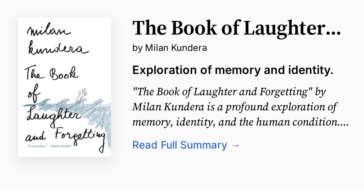 The Book of Laughter and Forgetting | Summary, Audio, Analysis