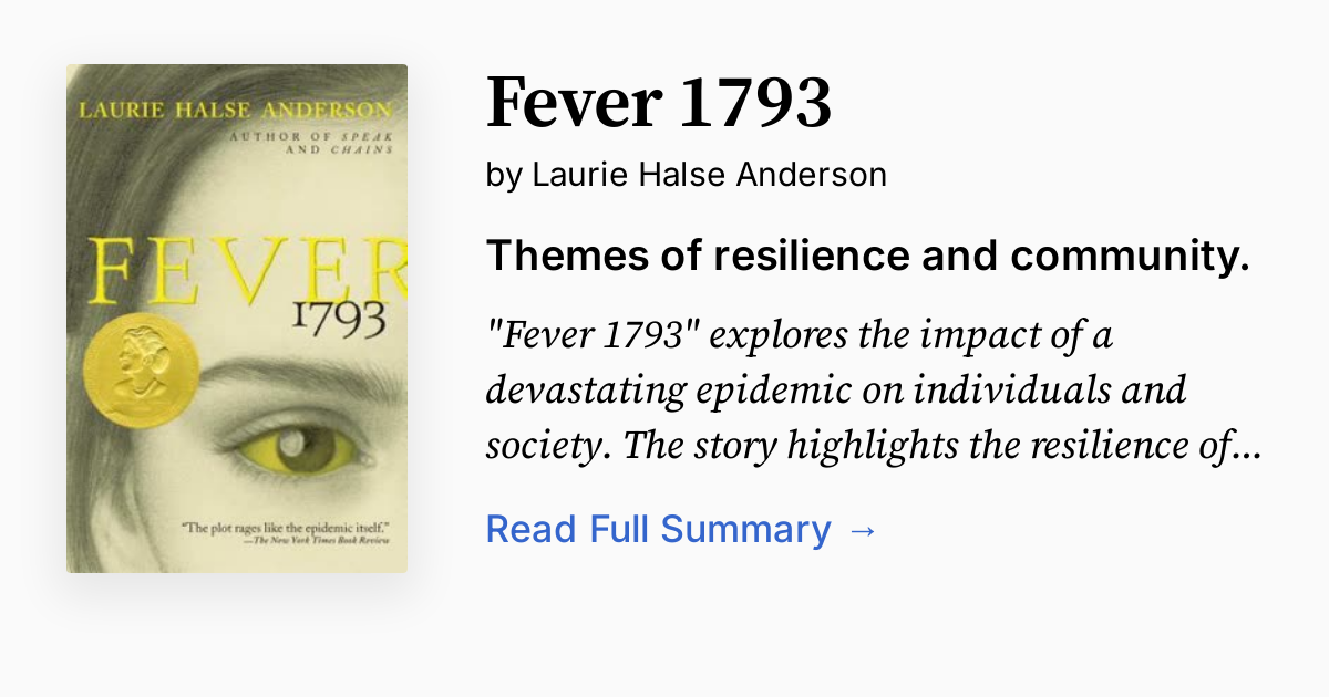 Fever 1793 by Laurie Halse Anderson | Summary, Analysis, FAQ