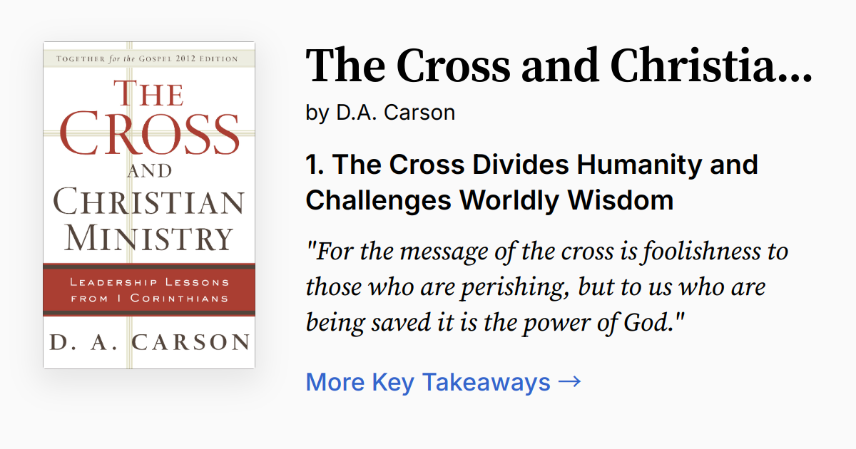 The Cross and Christian Ministry | Summary, Audio, Quotes, FAQ