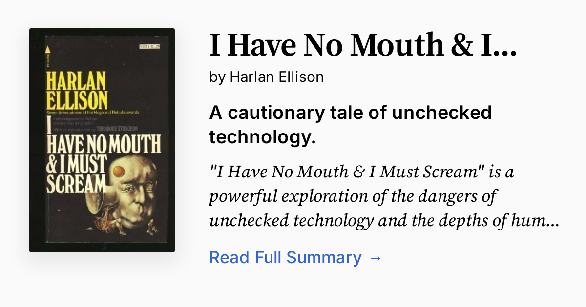 I Have No Mouth & I Must Scream | Summary, Audio, Analysis, FAQ