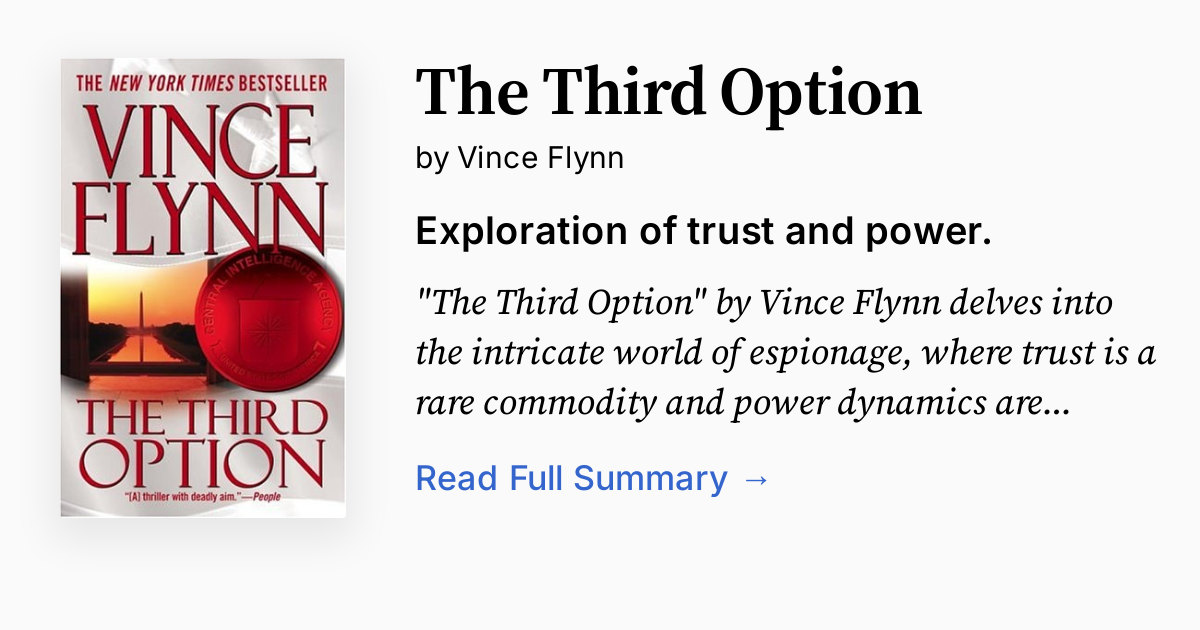 The Third Option | Summary, Audio, Analysis, FAQ