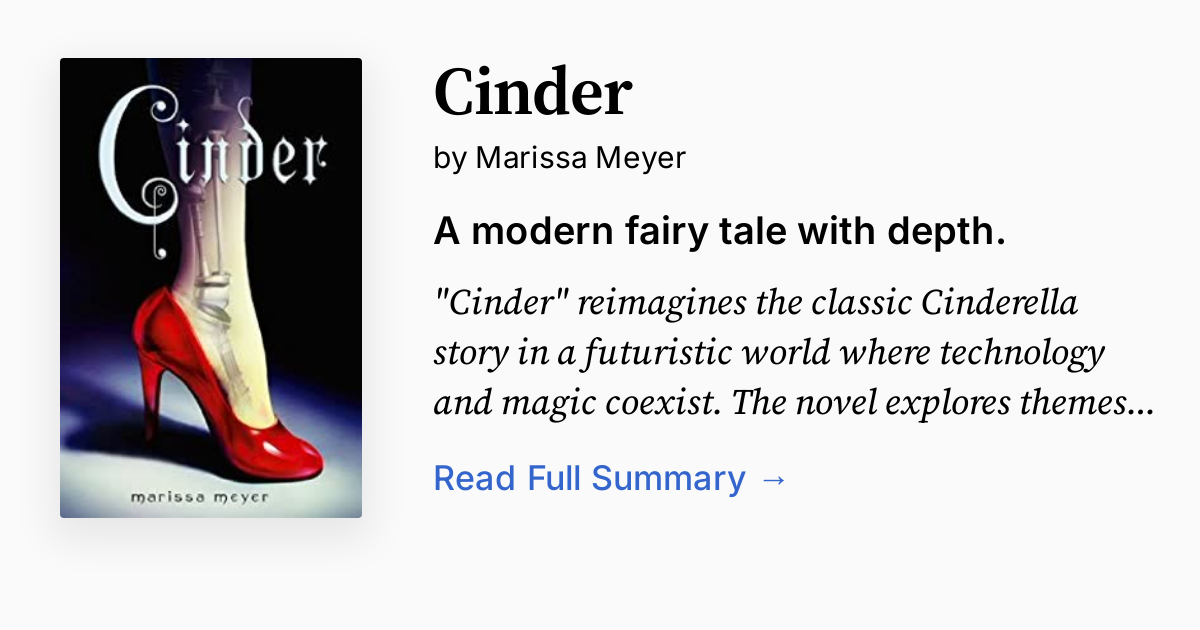 Cinder by Marissa Meyer | Summary, Analysis, FAQ