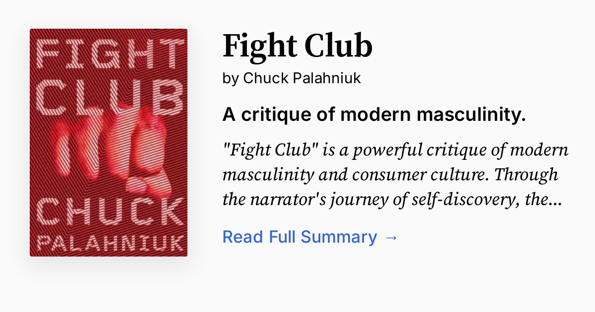 Fight Club by Chuck Palahniuk | Summary, Audio, Analysis, FAQ