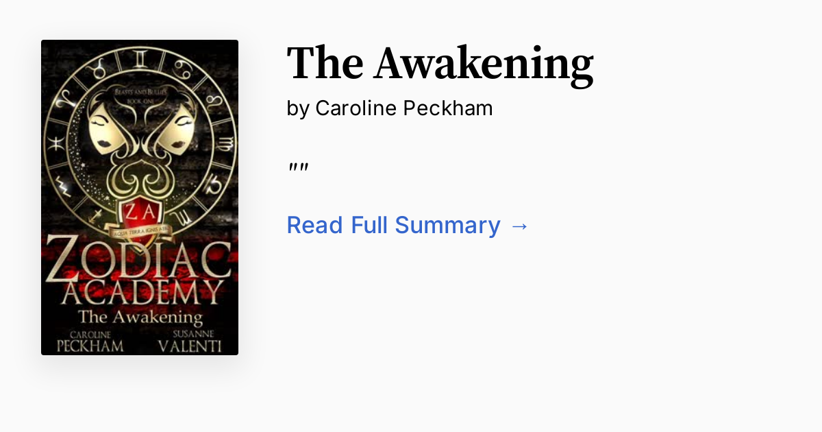 The Awakening by Caroline Peckham | Summary, Audio, Analysis, FAQ
