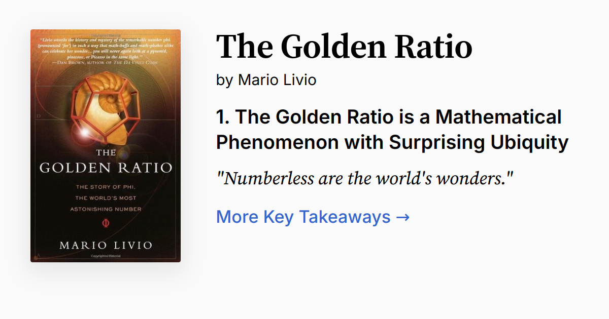 The Golden Ratio | Summary, Audio, Quotes, FAQ