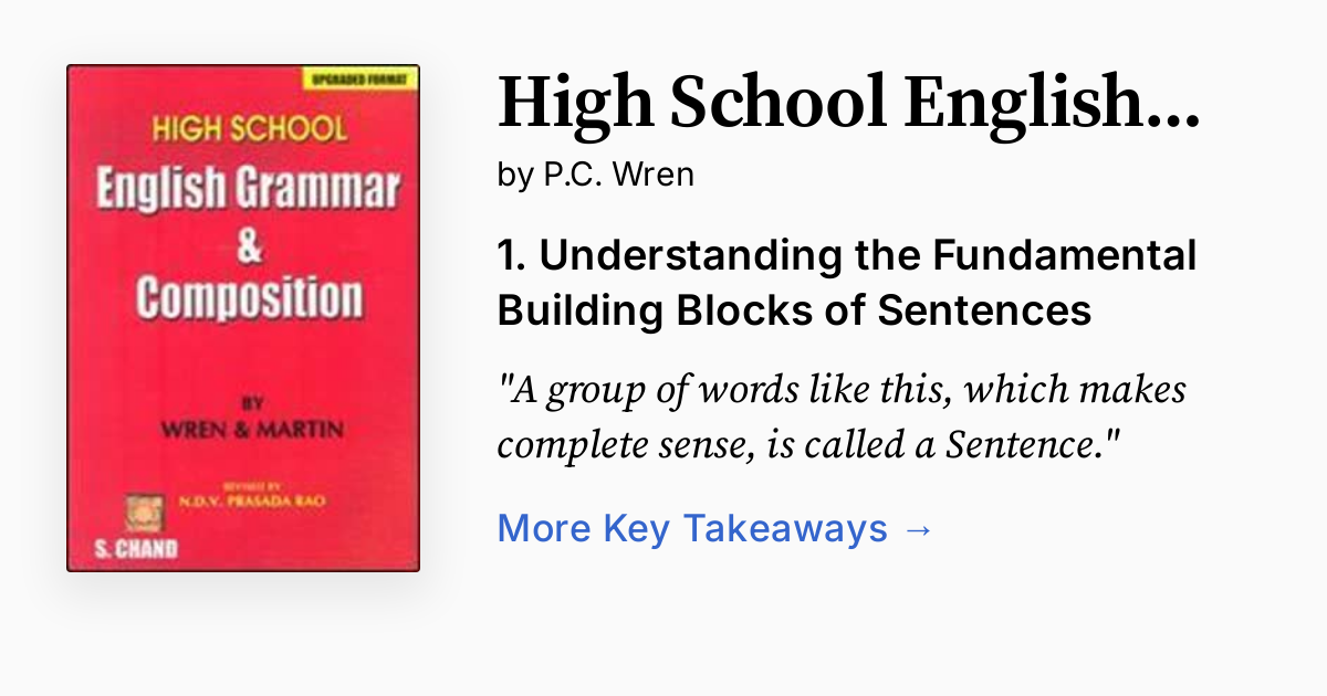 High School English Grammar and Composition | Summary, Quotes, FAQ, Audio