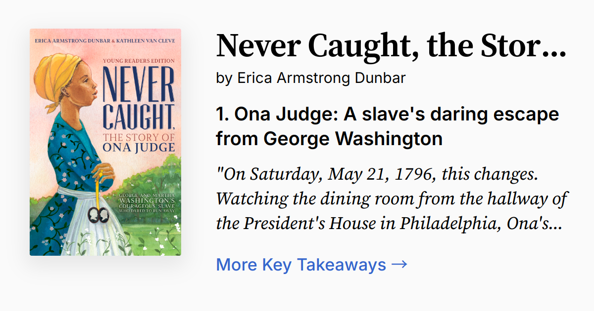 Never Caught, the Story of Ona Judge | Summary, Quotes, FAQ, Audio