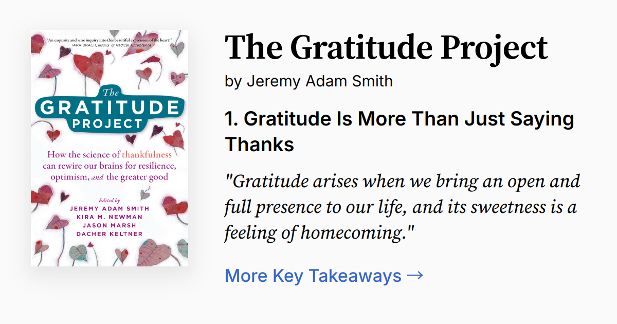 The Gratitude Project | Summary, Audio, Quotes