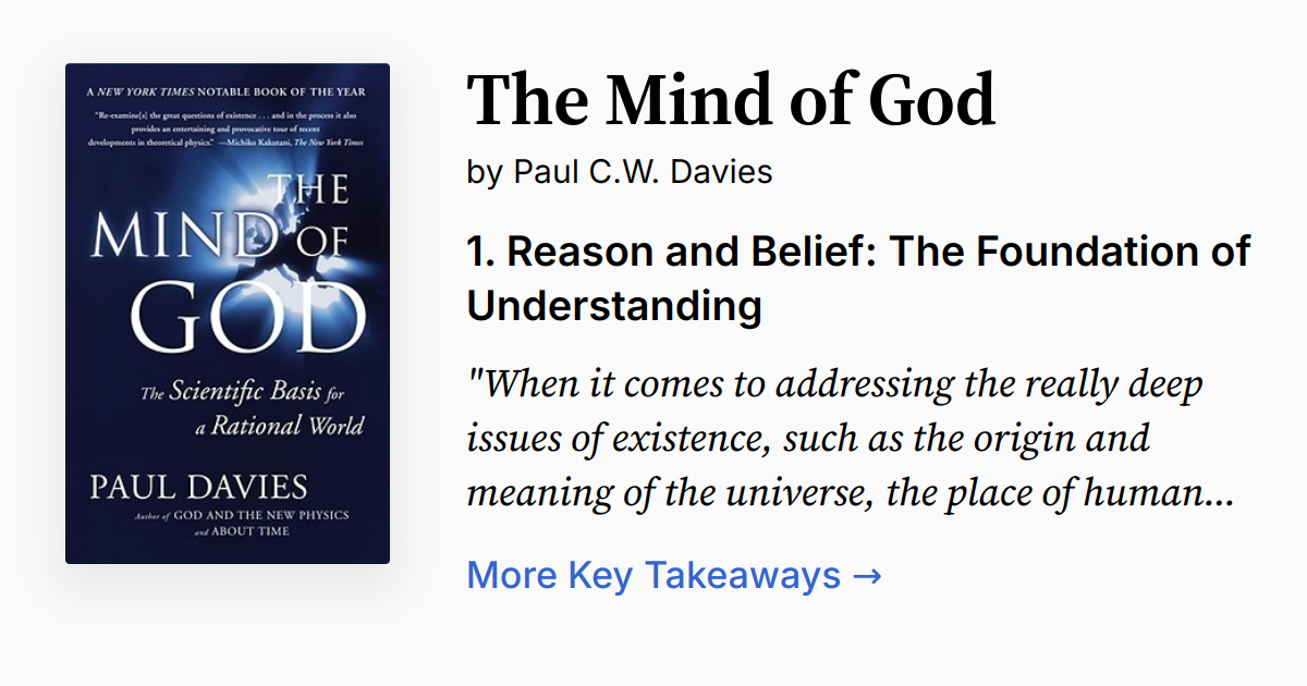 The Mind of God | Summary, Audio, Quotes, FAQ