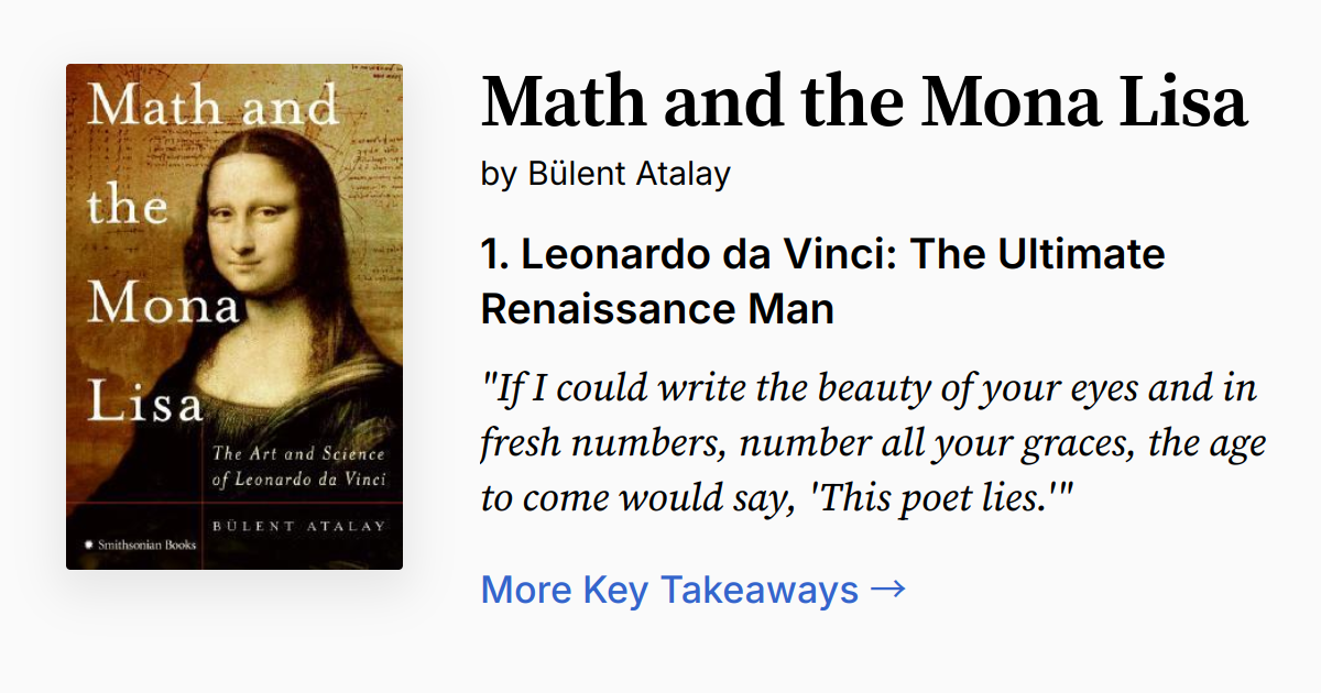 Math and the Mona Lisa | Summary, Audio, Quotes