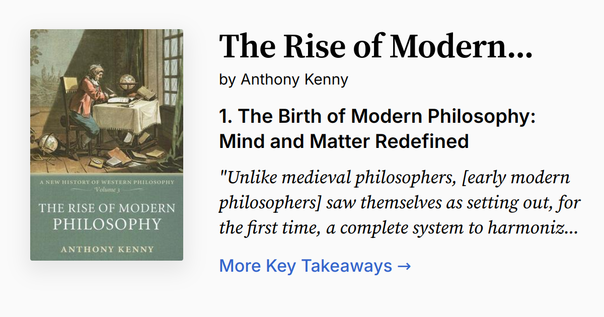 The Rise of Modern Philosophy | Summary, Audio, Quotes, FAQ