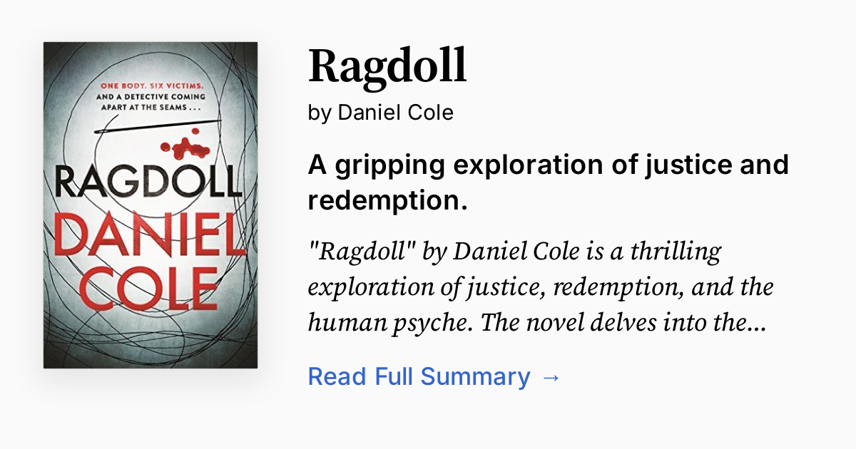 Ragdoll by Daniel Cole | Summary, Analysis, FAQ