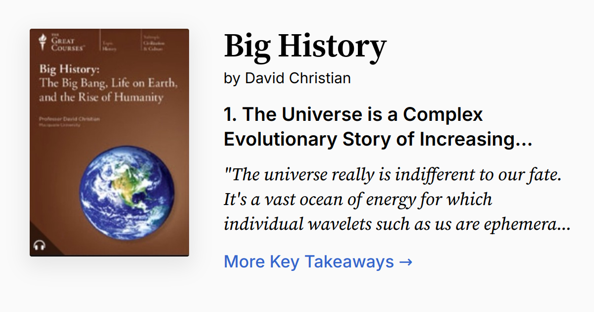 Big History by David Christian | Summary, Audio, Quotes, FAQ