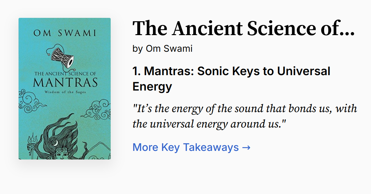 The Ancient Science of Mantras | Summary, Quotes, FAQ, Audio