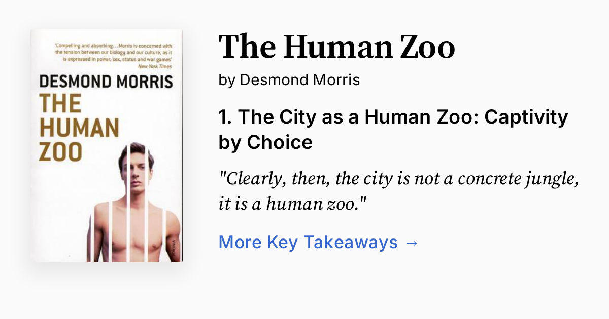 The Human Zoo by Desmond Morris | Summary, Audio, Quotes, FAQ