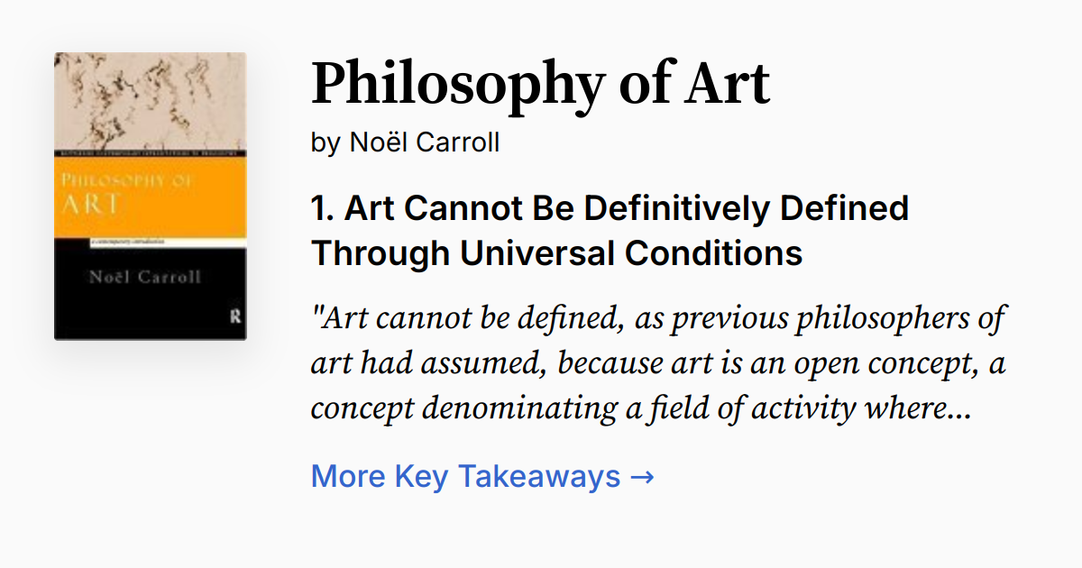 Philosophy of Art | Summary, Audio, Quotes, FAQ