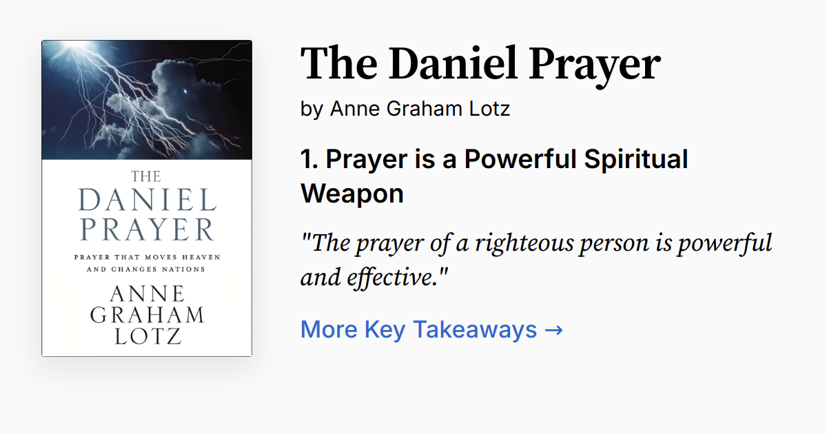 The Daniel Prayer | Summary, Audio, Quotes