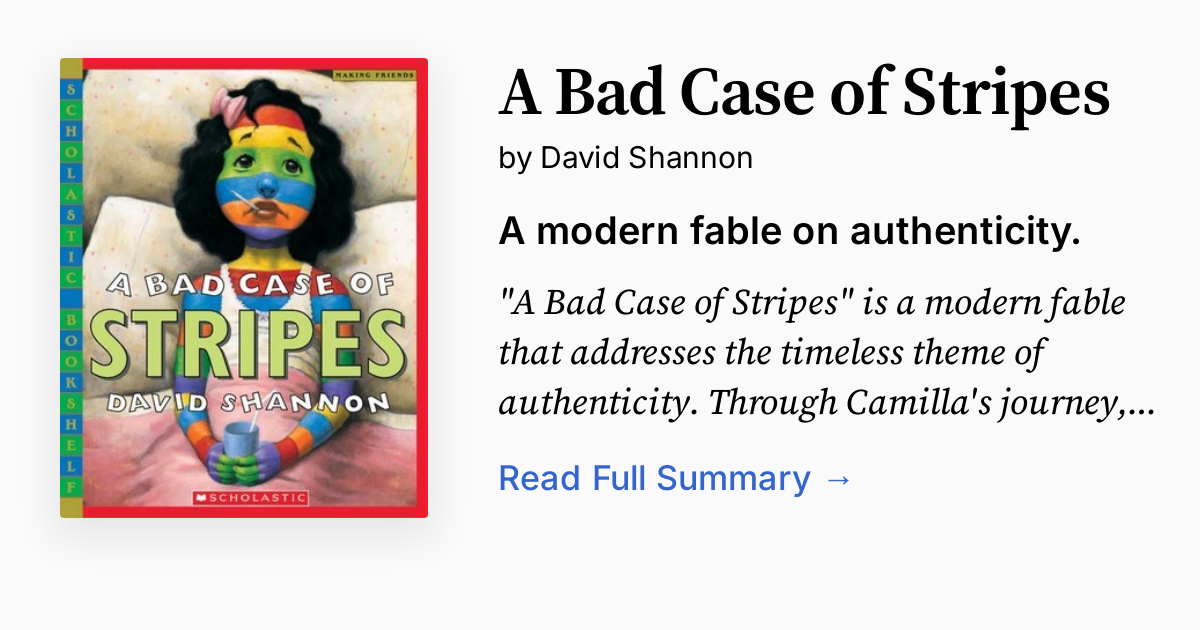 A Bad Case of Stripes | Summary, Analysis