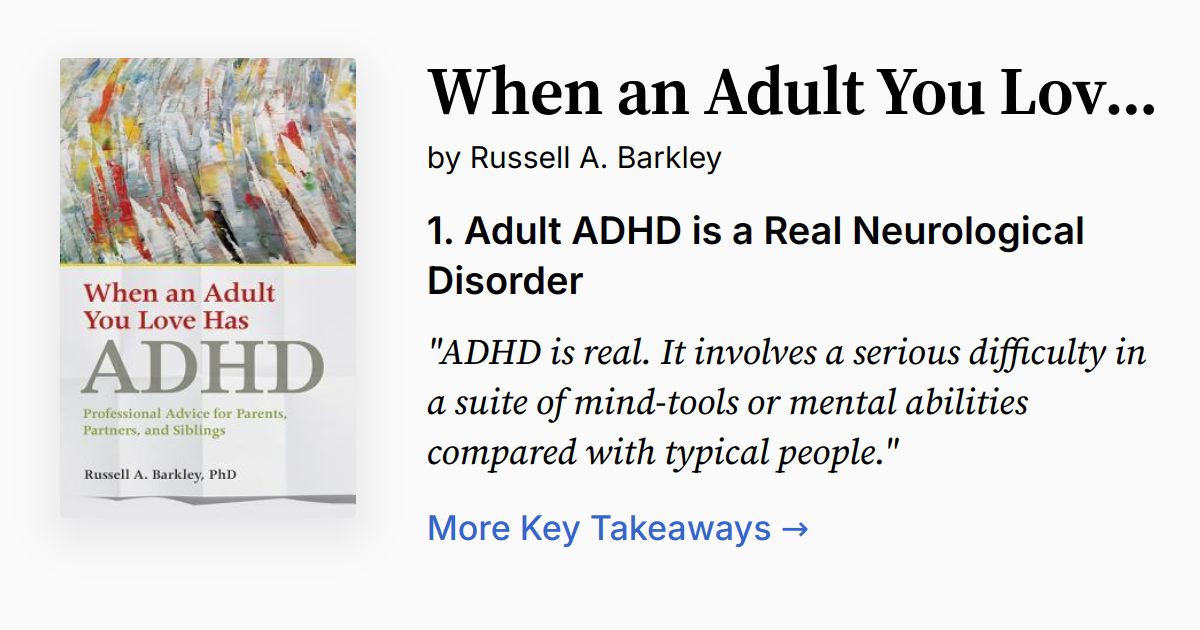 When an Adult You Love Has ADHD | Summary, Audio, Quotes, FAQ